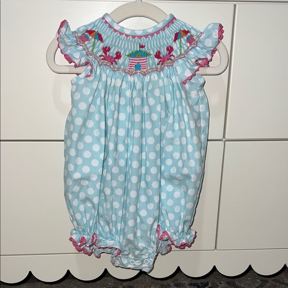 Shrimp & Grits Kids | One Pieces | Shrimpgrits Blue Polka Dot Beach ...